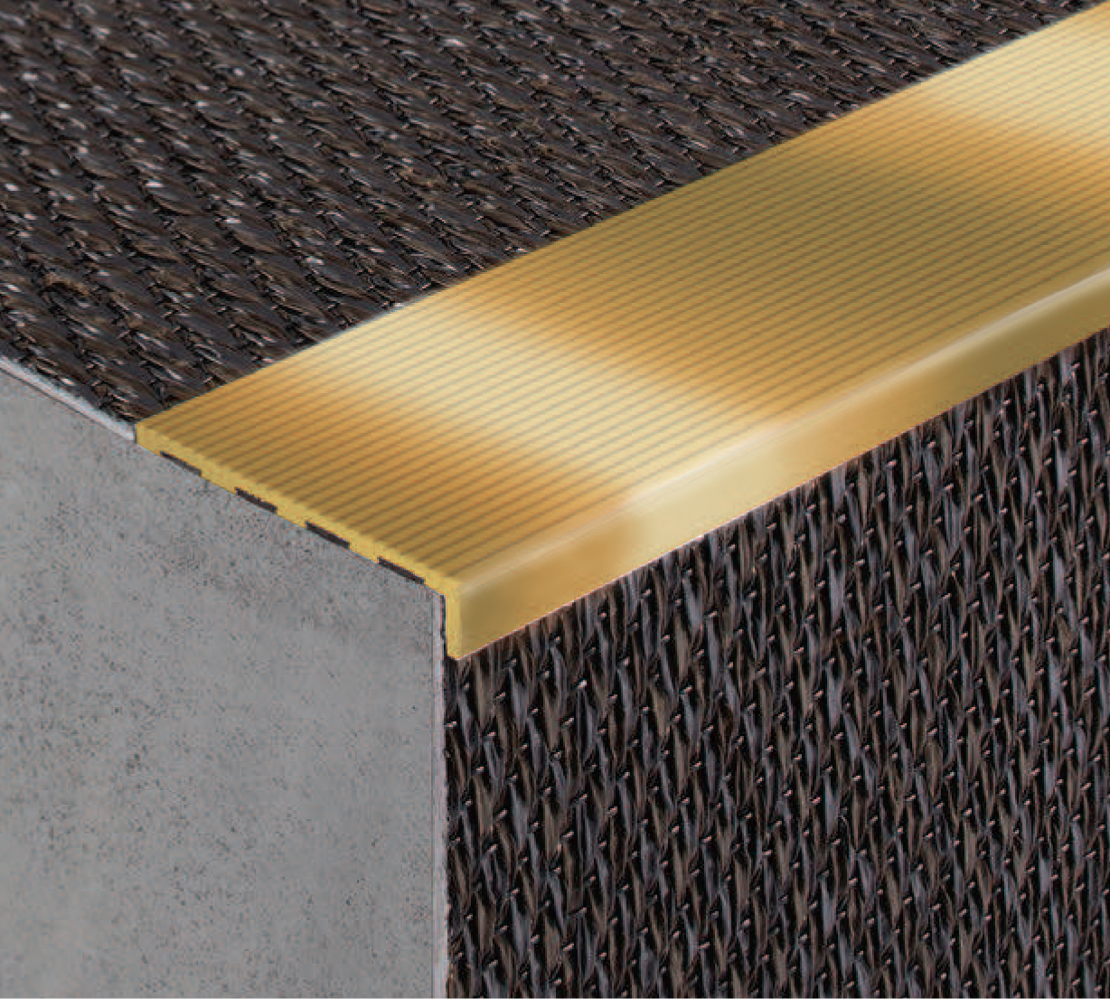 NEW: Classic Tredfx Stair Nosing Range in Solid Brass | CAG
