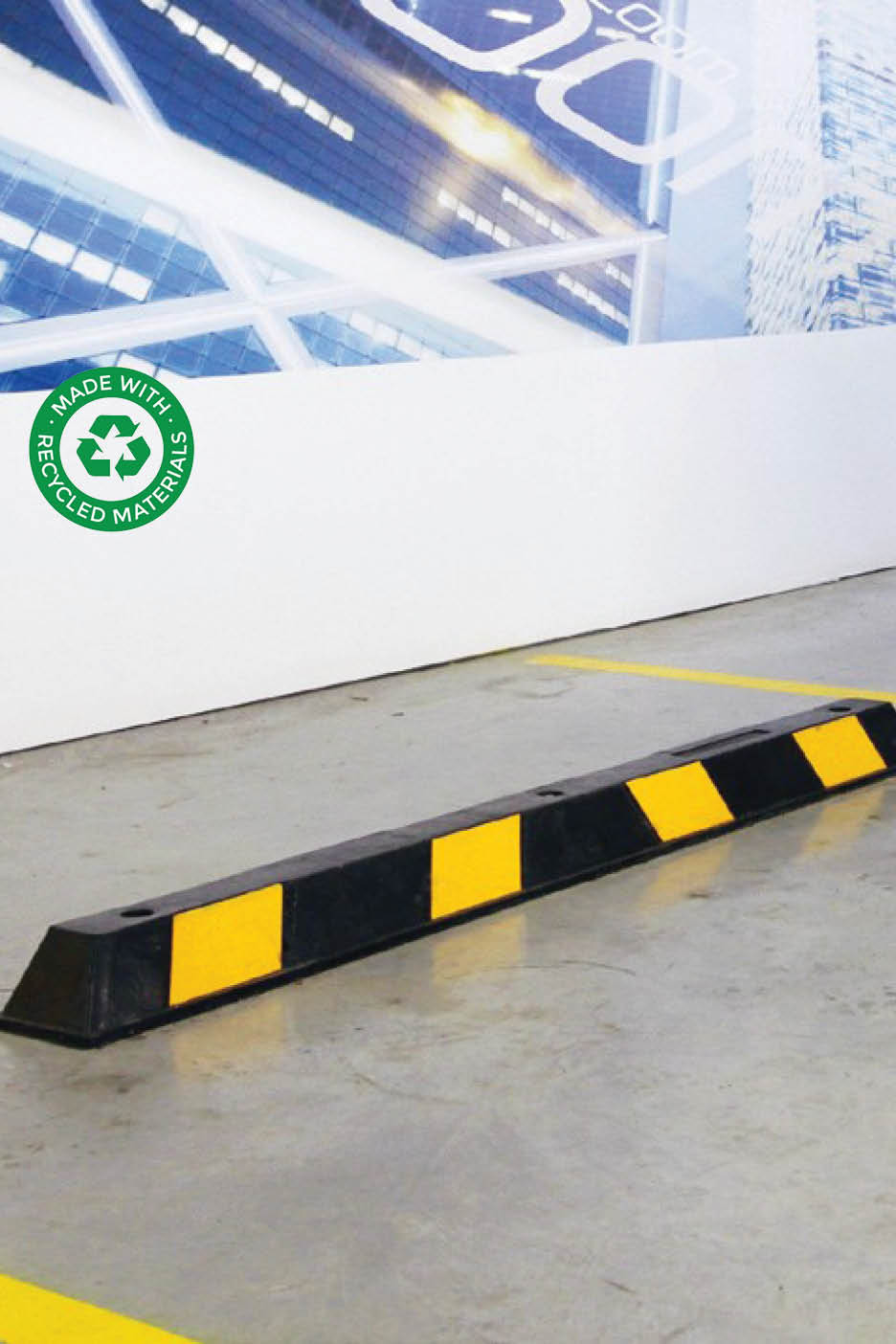 Black & Yellow Wheel Stop - Classic Architectural Group